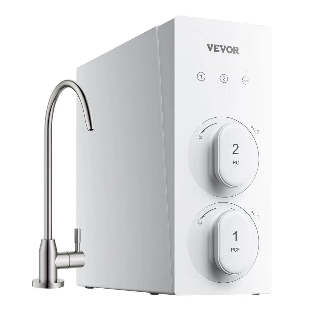8-Stage Tankless Reverse Osmosis System, 400 GPD Under Sink RO Water ...