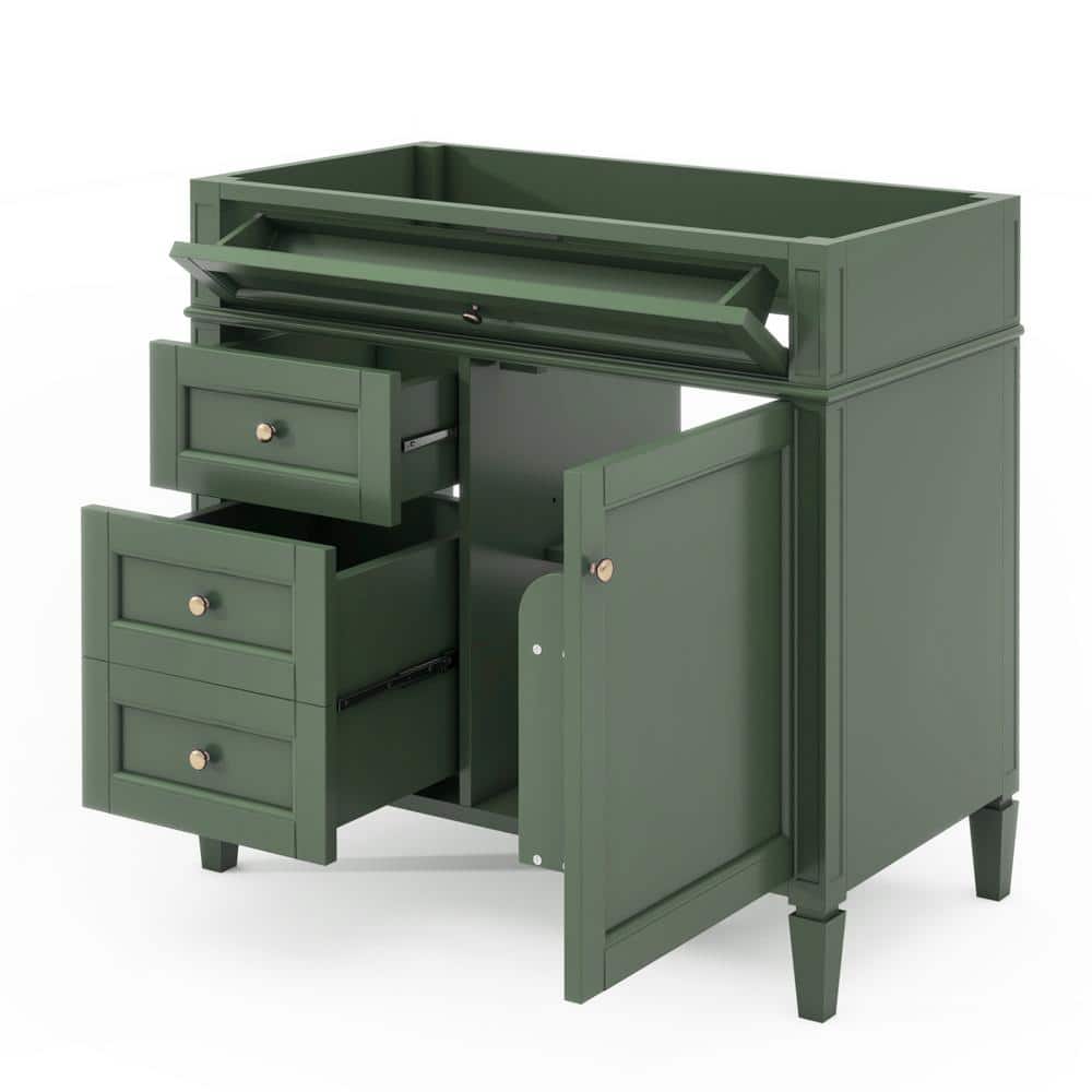 Nestfair 35 in. W x 17.87 in. D x 33 in. H Bath Vanity Cabinet without ...