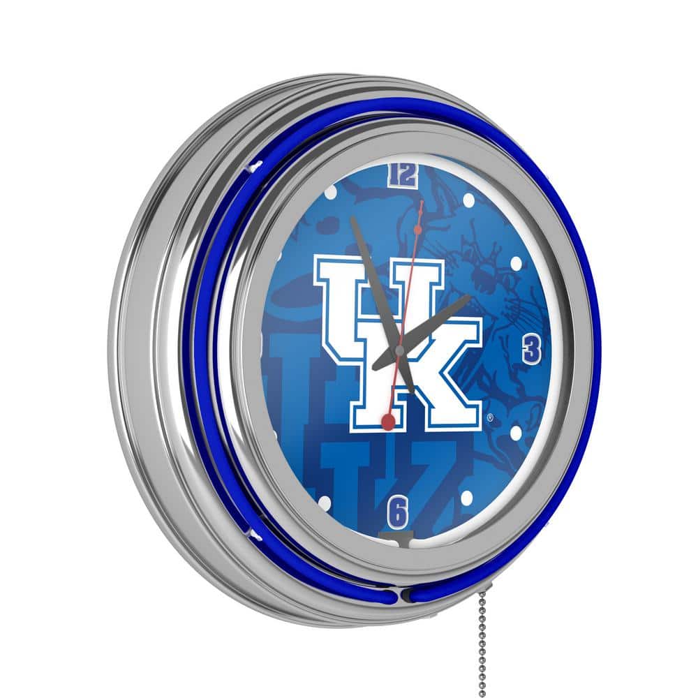 University of Kentucky Blue Fade Lighted Analog Neon Clock KY8FADE-HD ...