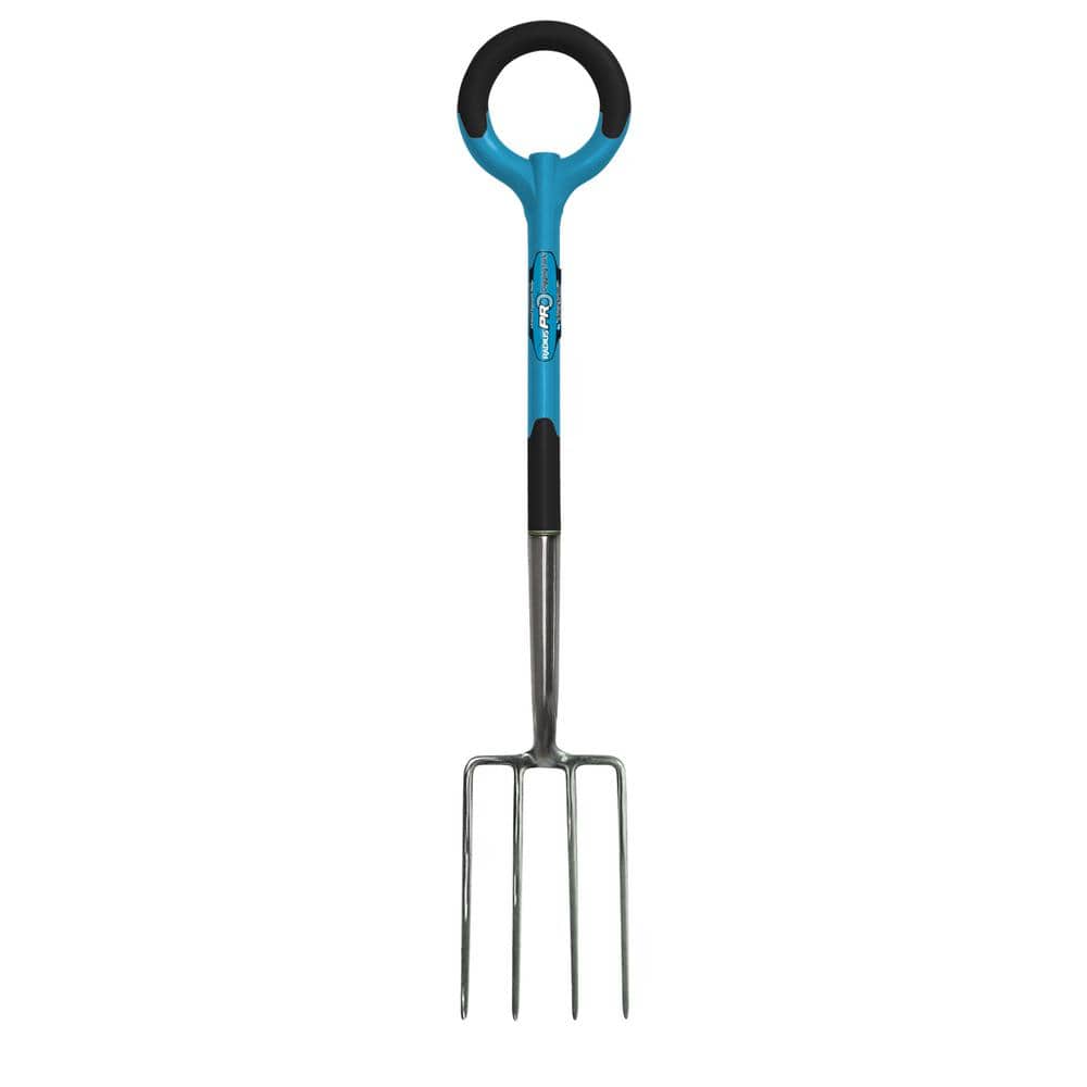 Radius Garden PRO Stainless Steel Digging Fork, Blue 20301