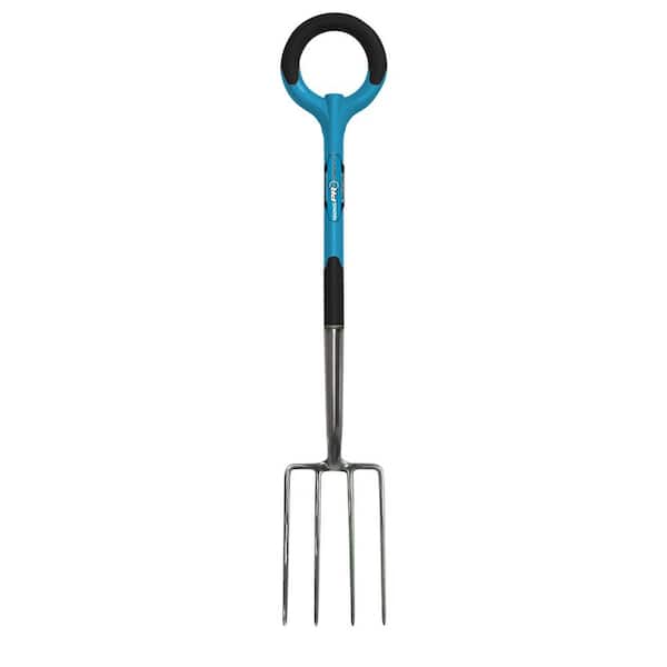 Radius Garden PRO Stainless Steel Digging Fork, Blue 20301