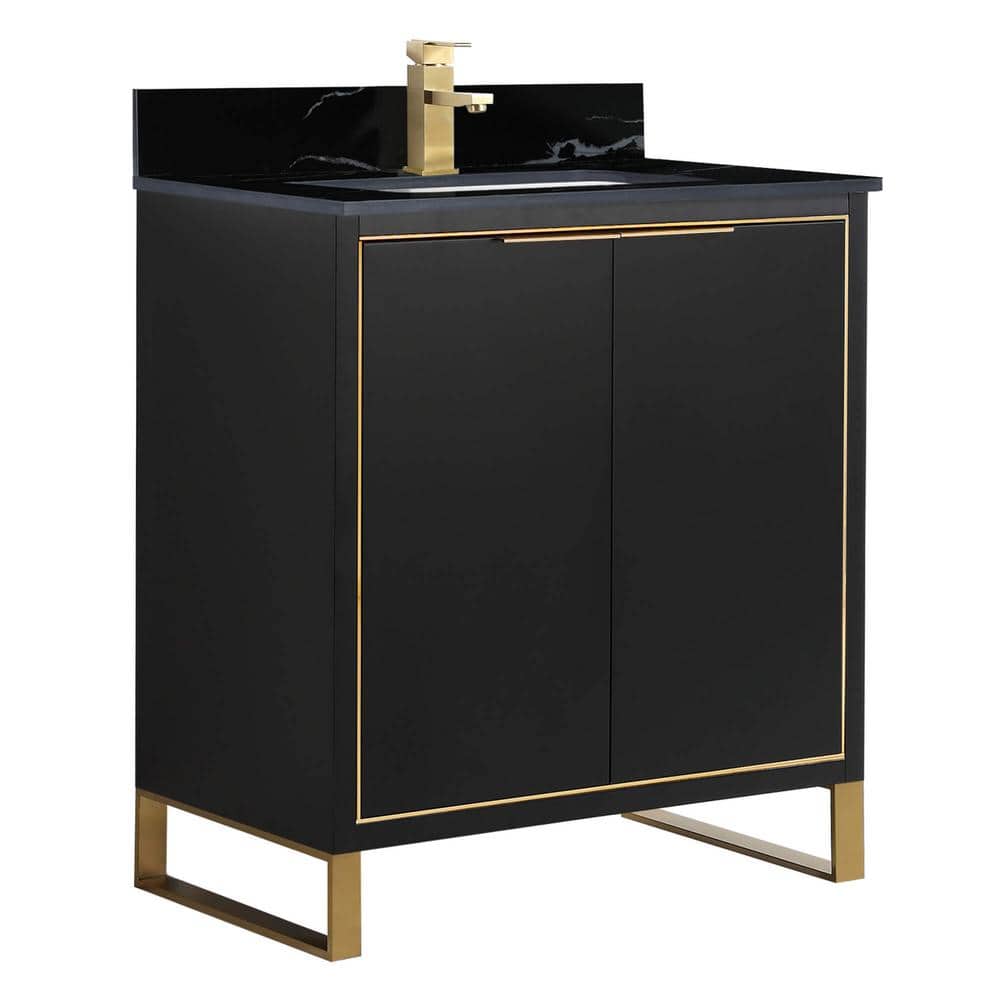 FINE FIXTURES Opulence 30 in. W x 18 in. D x 33.5 in. H Bath Vanity in ...