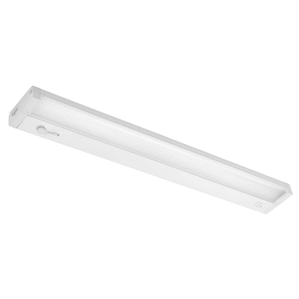 Maxxima 24 in. Hardwired or Plug and Play, White, Integrated LED ...
