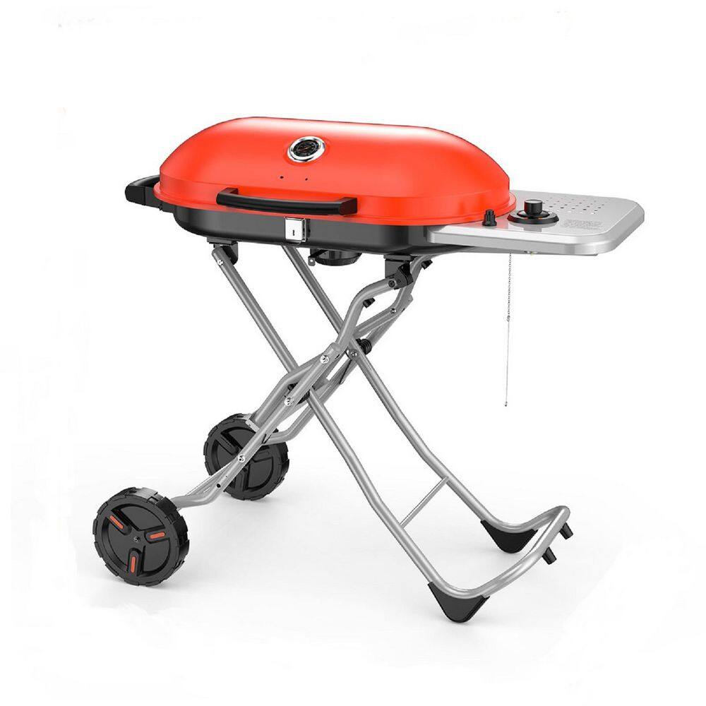 R.W.FLAME 40 in. Standup Portable Propane Grill in Orange with Lid ...