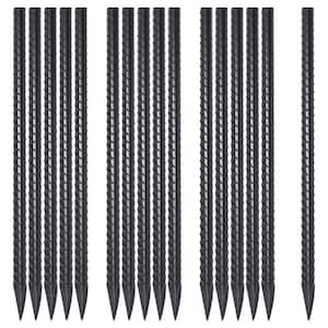 ATENGNES 12 in. Heavy Duty Galvanized Steel U-Shape Hook Rebar Stake ...