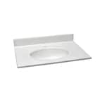Design House 31 in. x 22 in. Single Faucet Hole Cultured Marble Vanity ...