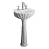 Pegasus Bali 19 in. Pedestal Combo Bathroom Sink for 8 in. Widespread ...
