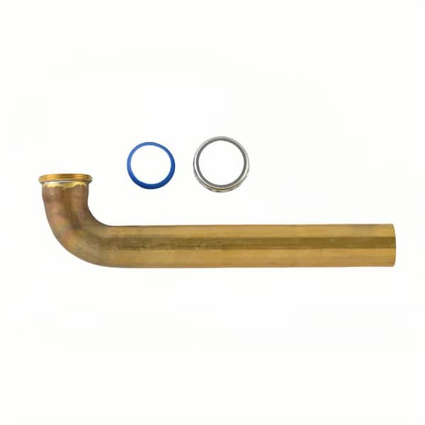 Everbilt 1-1/2 in. x 11in. 17-Gauge Unfinished Brass Slip-Joint Sink ...