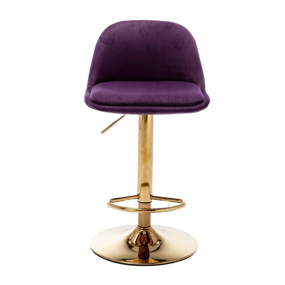 Utopia 4niture Jaiya 40.94 in. Purple Low Back Wood Frame Adjustable ...