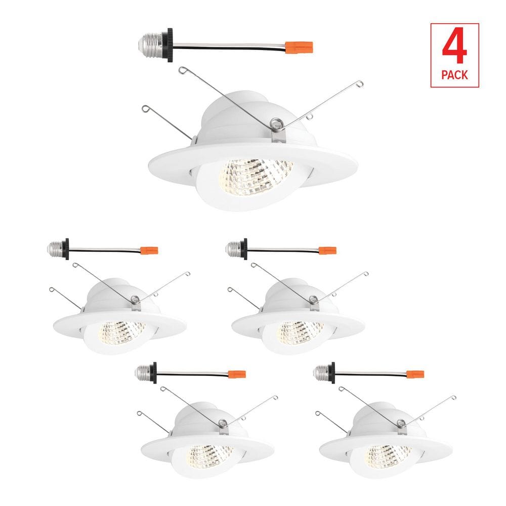 EnviroLite 5 in. / 6 in. Dimmable Integrated LED White Round Recessed ...