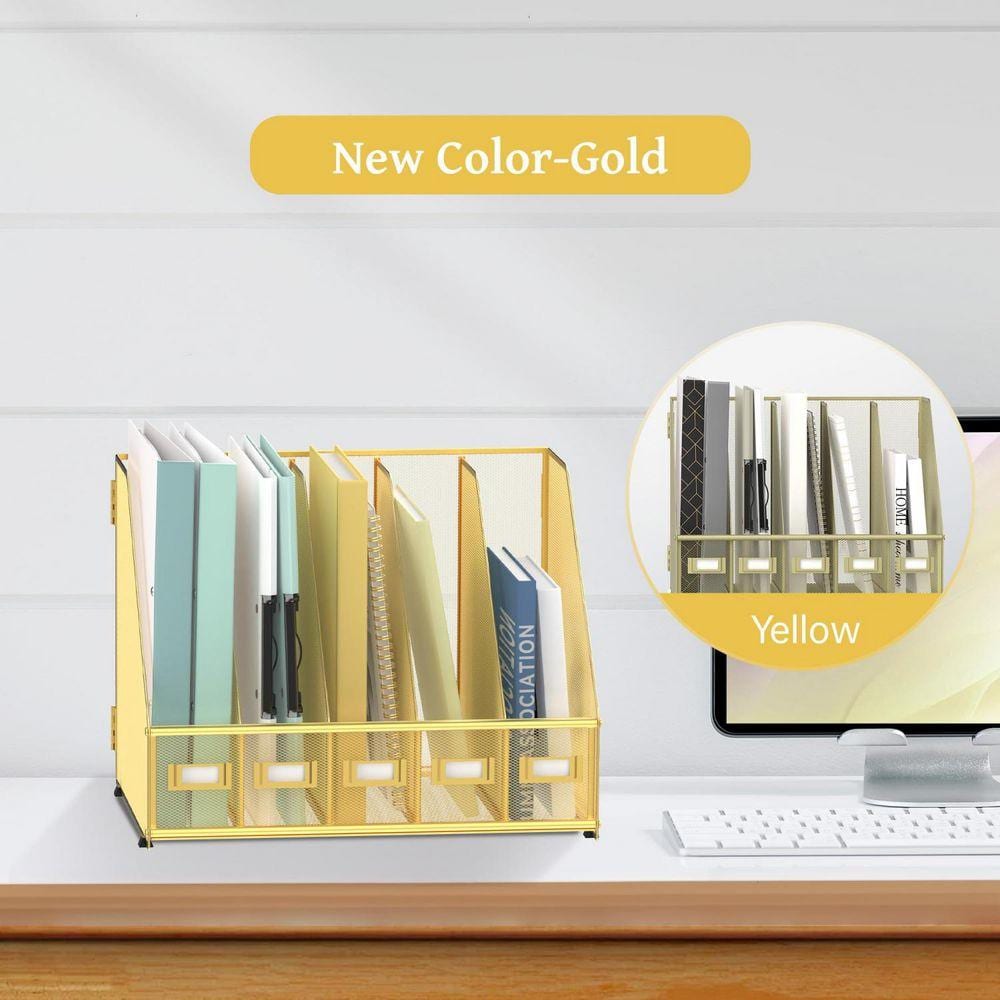 12.4 in. x 16.34 in. Desk Organizers Metal Desk Magazine File Holder ...