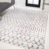 JONATHAN Y Moroccan Hype Boho Vintage Diamond Cream/Multi 5 ft. x 8 ft ...