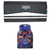 Lanzar 6000-Watt 2 Channel Amp Car Power Amplifier Plus 4 Gauge Wiring ...