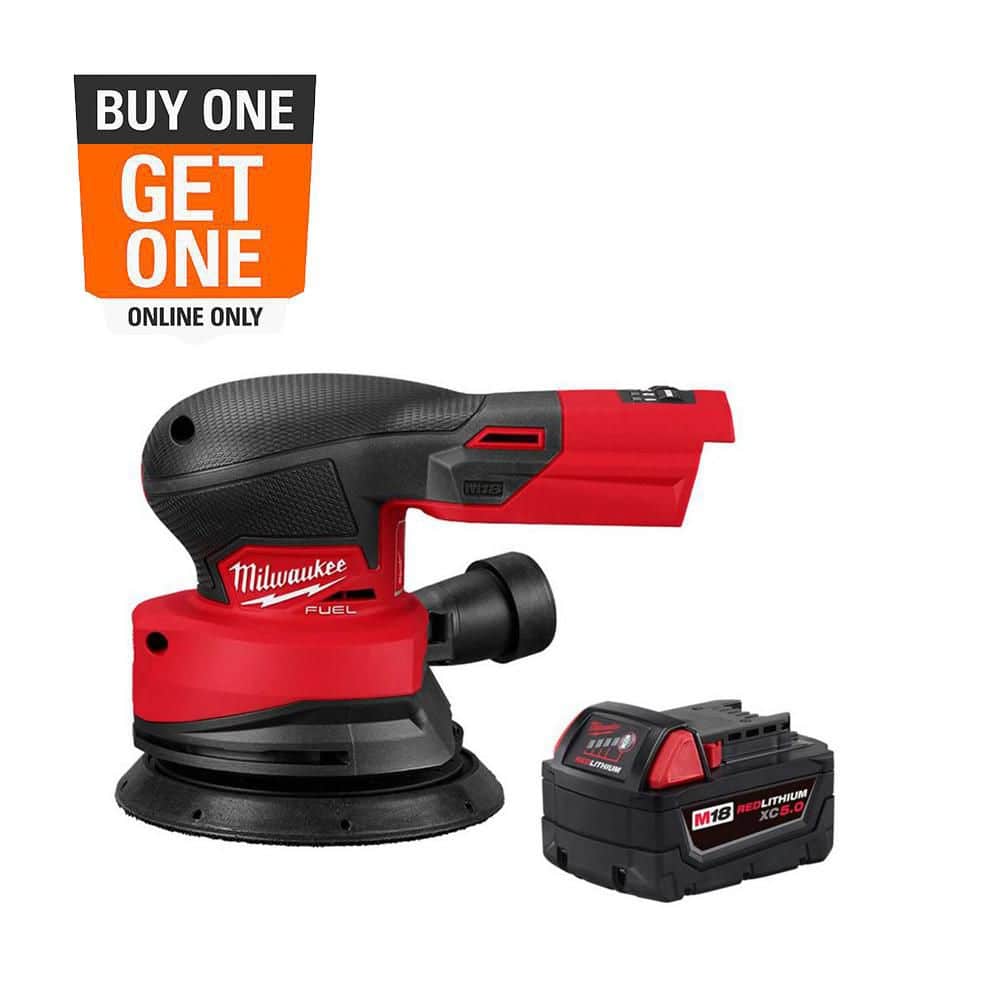 Milwaukee M18 18V Lith-Ion Brushless Cordless FUEL 5 in. Random Orbit ...