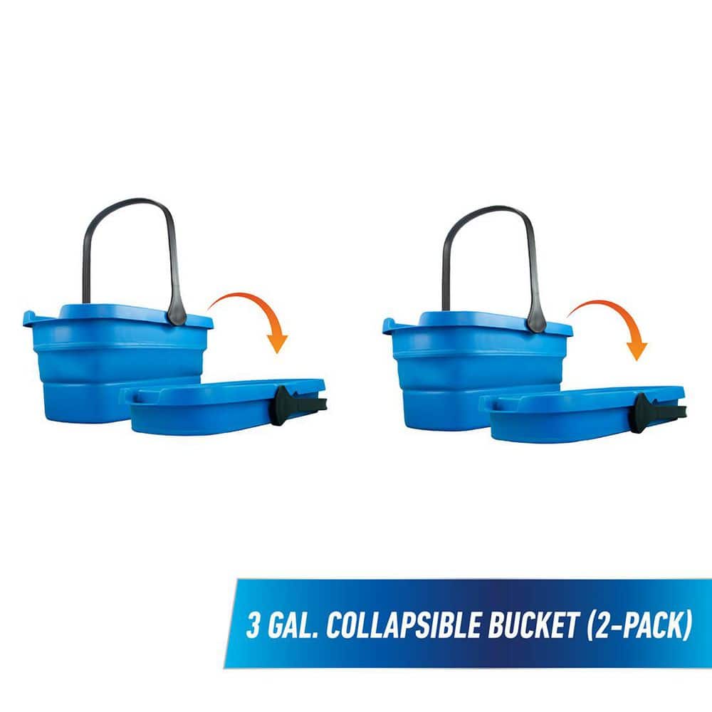 Unger 3 Gal. Collapsible Bucket (2-pack) 978940 Combo 2 - The Home Depot