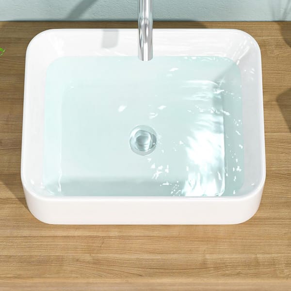 KES Modern 20 in. L x 13 in. W x 4 in. H Rectangular Vessel Bathroom ...