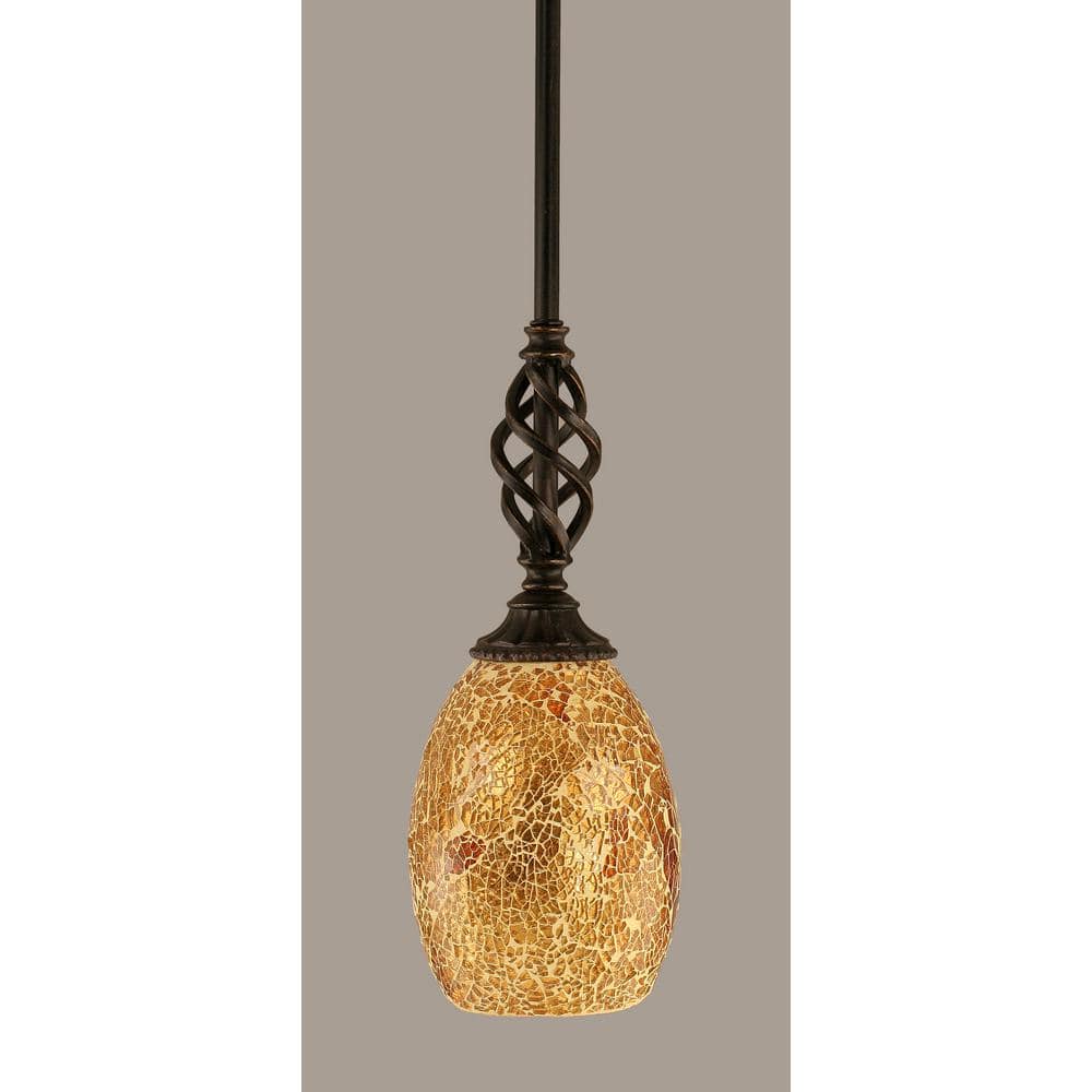 Bridgewater 100 W 1-Light Dark Granite Standard Mini Pendant Light with ...