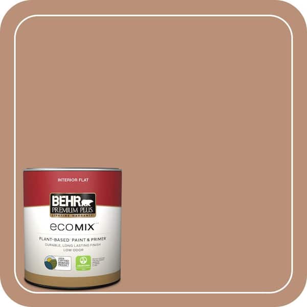 BEHR PREMIUM PLUS 1 qt. #BXC-46 Mojave Dusk Flat EcoMix Plant-Based ...
