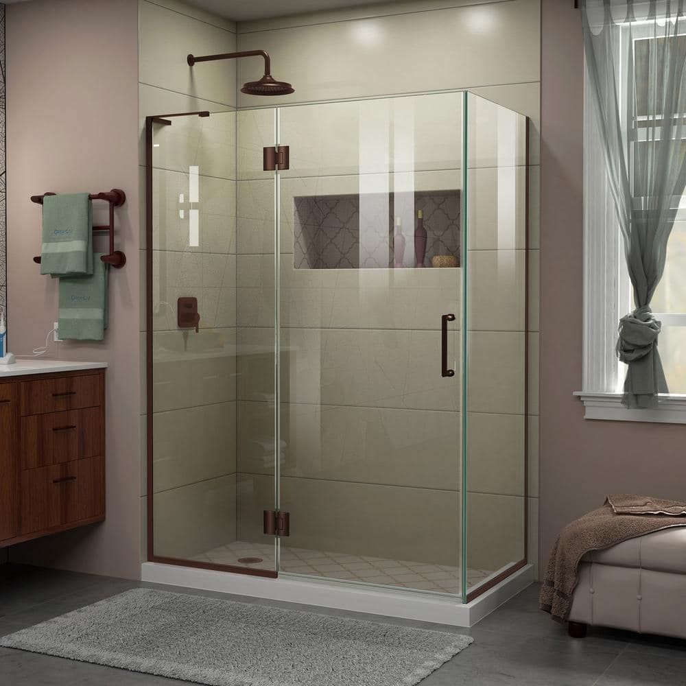 DreamLine Unidoor-X 48-3/8 in. W x 30 in. D x 72 in. H Frameless Hinged ...