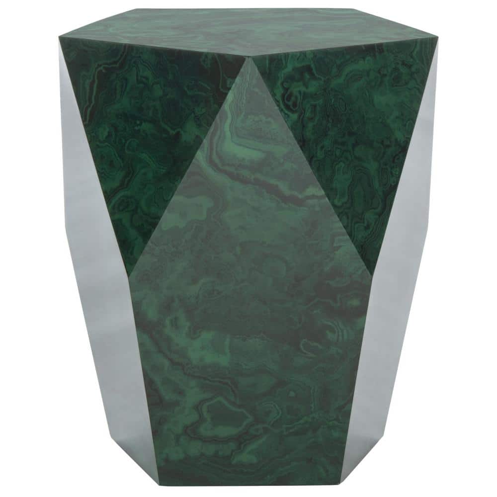 SAFAVIEH Venus 18.11 in. Jade Pentagon Wood End Table SFV3564A - The ...
