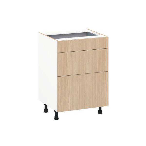 J COLLECTION Timberline Mojavi Oak Slab Assembled Vanity Drawer Base ...