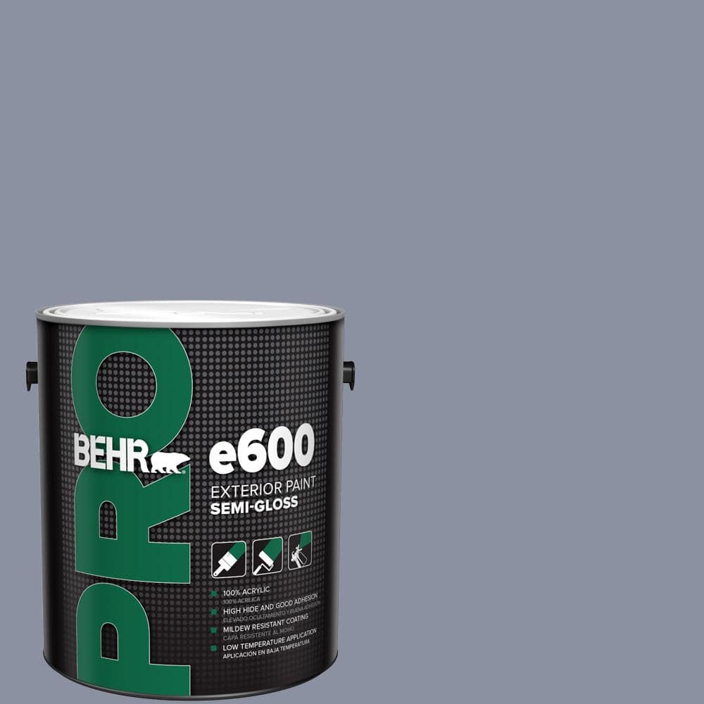 BEHR PRO 1 gal. #620F-4 Violet Shadow Semi-Gloss Exterior Paint PR67001 ...