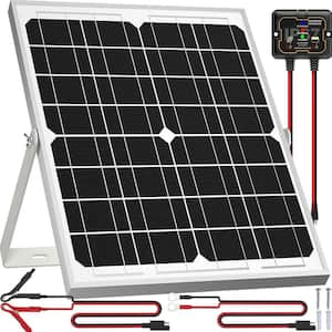 Lukyamzn 30-Watt Monocrystalline Solar Panel Kit with Waterproof Charge ...