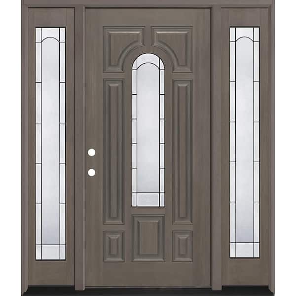 Steves & Sons Regency 72 in. x 80 in. Center Lite Empire Deco Glass ...