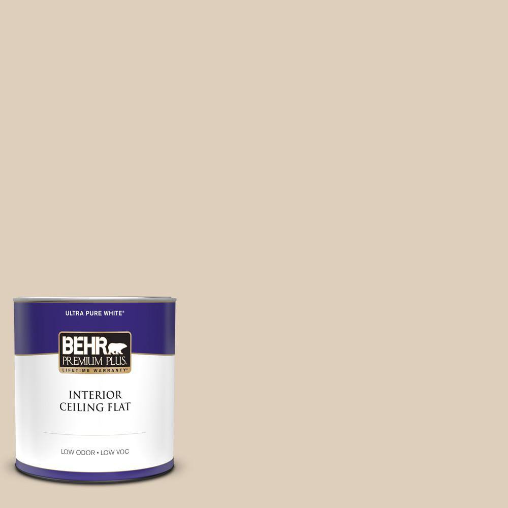 BEHR PREMIUM PLUS 1 qt. #MQ3-11 Dainty Lace Ceiling Flat Interior Paint ...