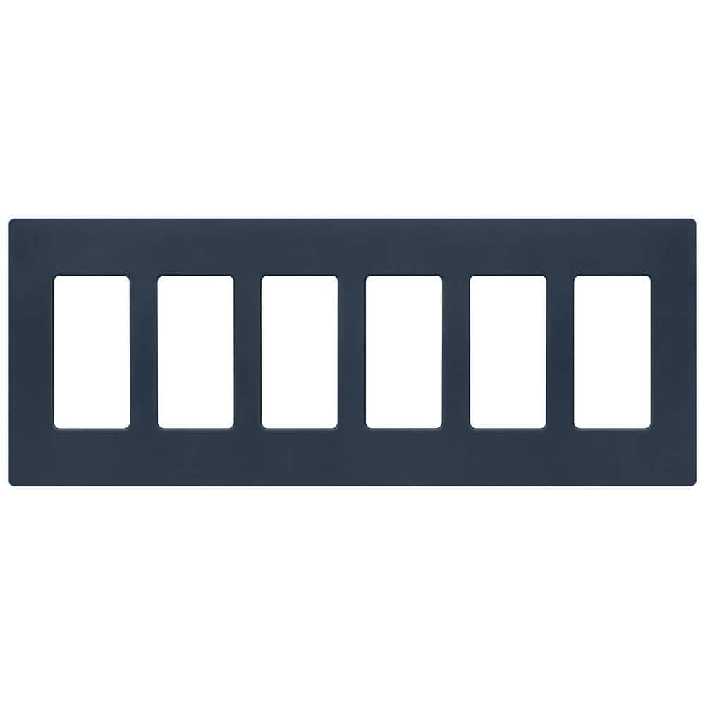 Lutron Claro 6 Gang Wall Plate for Decorator/Rocker Switches, Satin ...