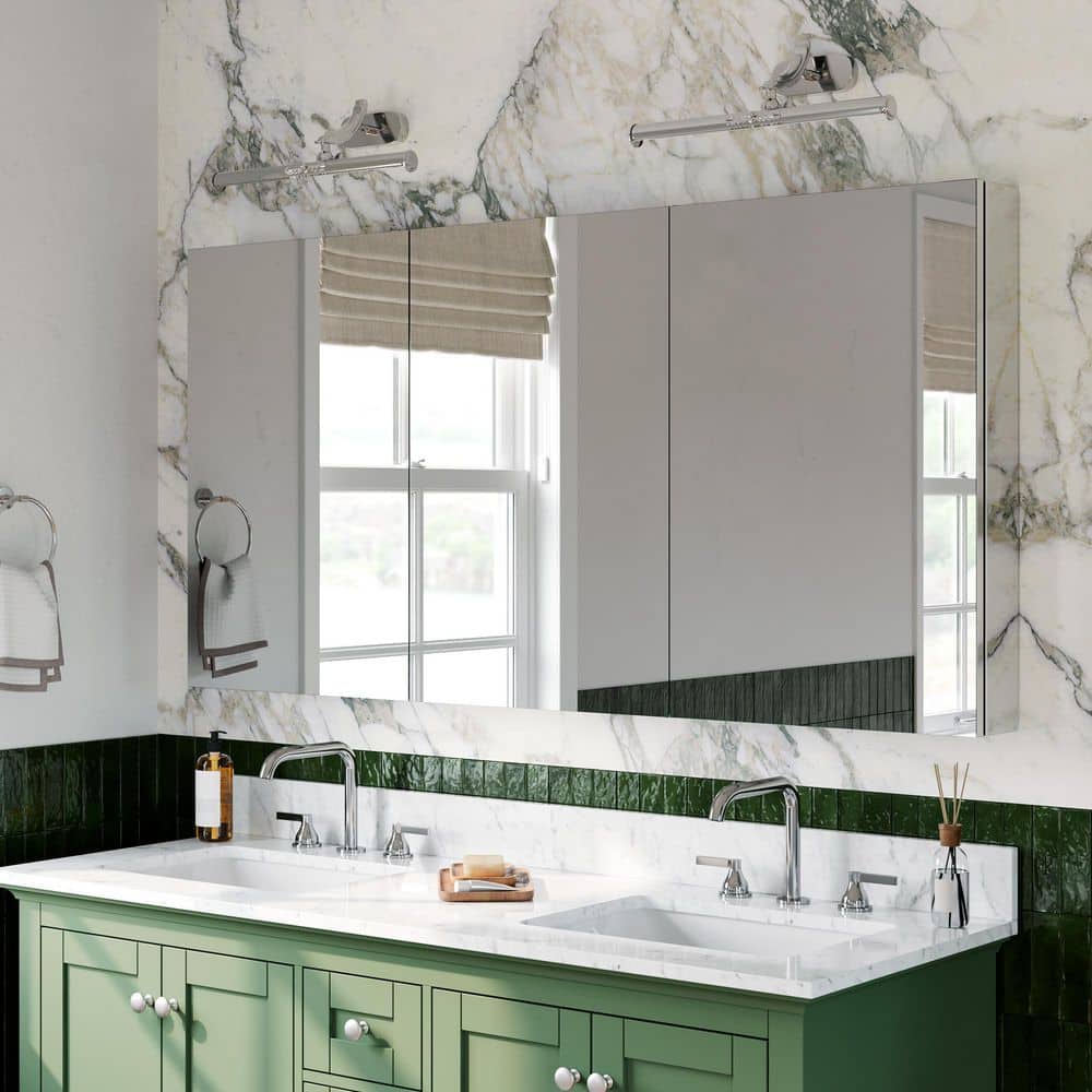 MEDUNJESS WYonder 60 in. W x 30 in. H Rectangular Aluminum Recessed ...