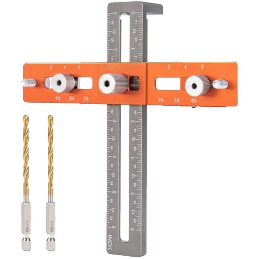 7.28x2.56x1.42 in. Aluminum Alloy Cabinet Hardware Jig with Adjustable ...