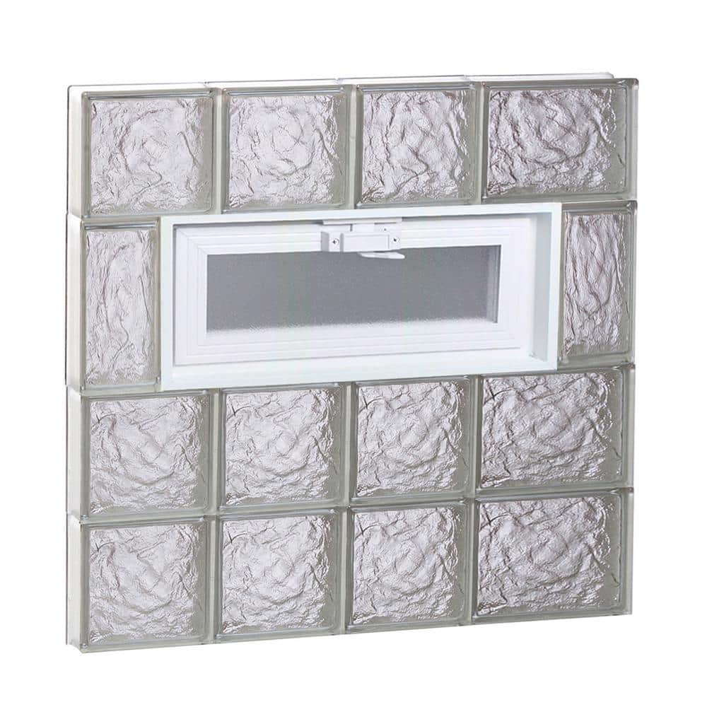 Clearly Secure 25 in. x 25 in. x 3.125 in. Frameless Vented Ice Pattern ...