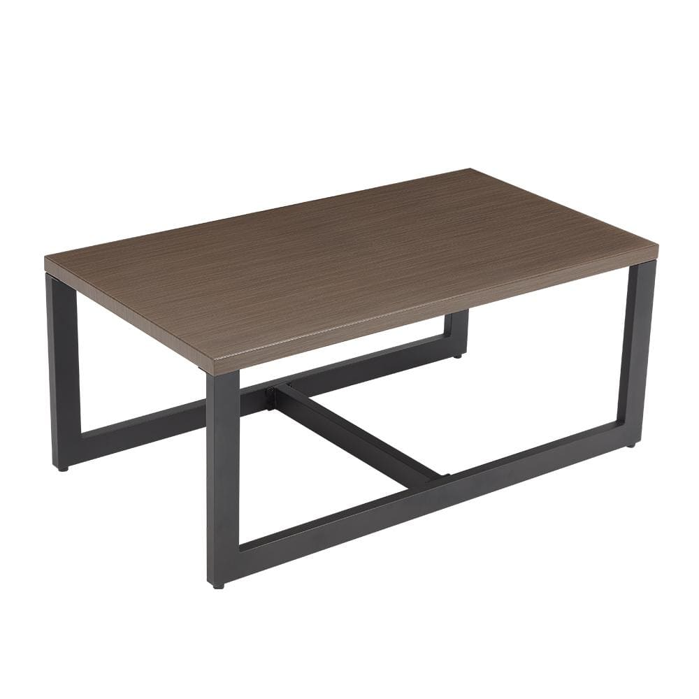Pocassy 48 in. Brown Espresso Large Rectangle Coffee Table, Modern ...