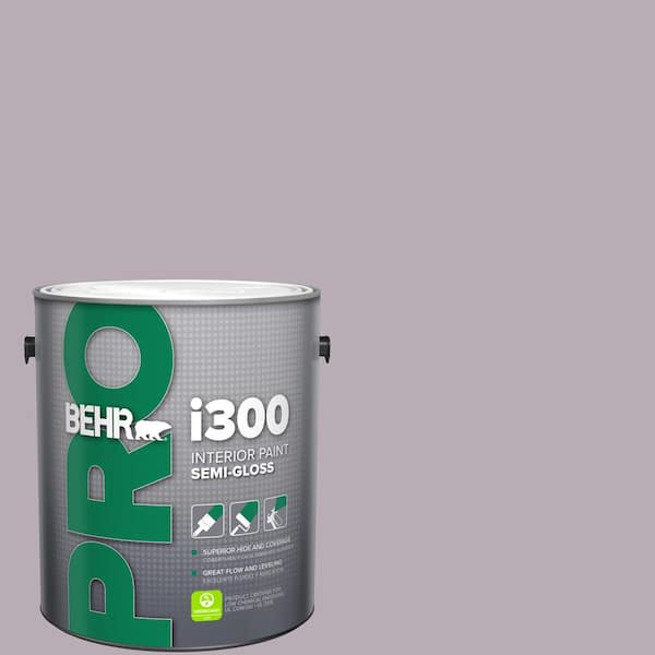 BEHR PRO 1 gal. #670F-4 Silverberry Semi-Gloss Interior Paint PR37001 ...