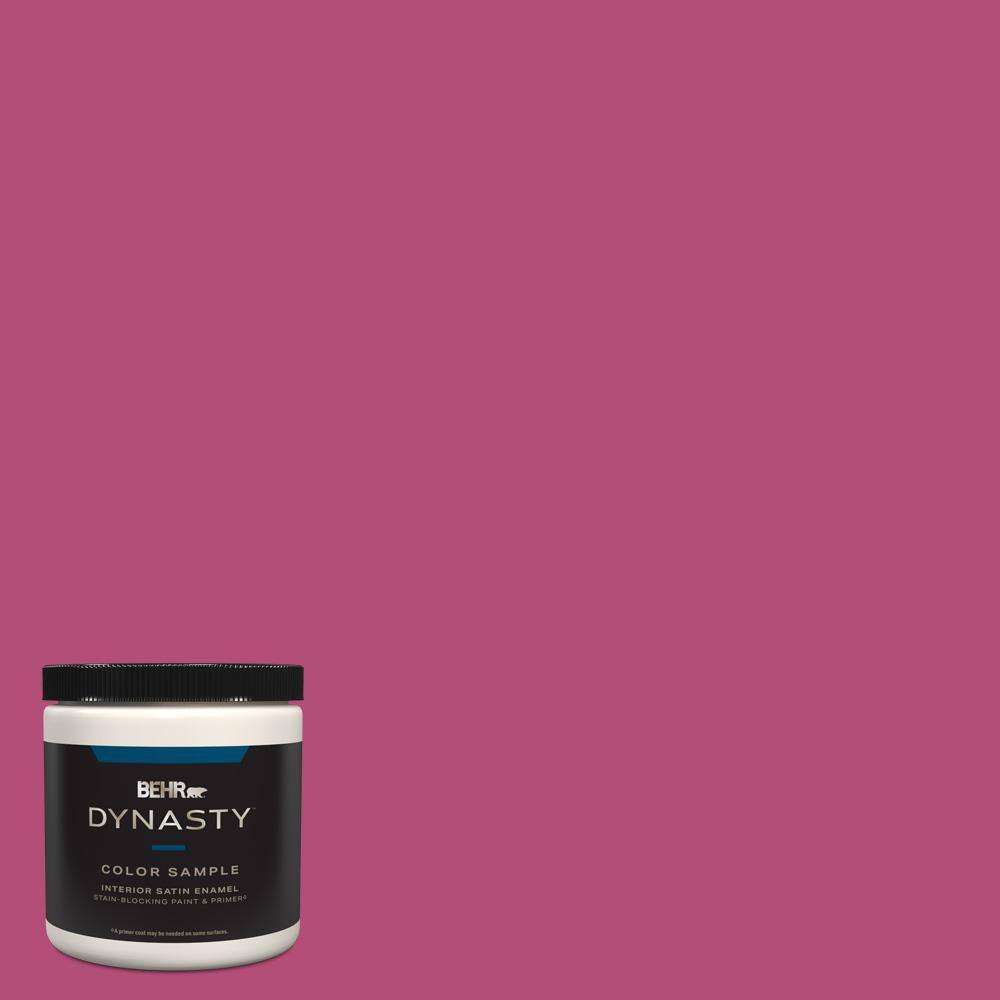 BEHR DYNASTY 8 oz. #P120-6 Diva Glam Satin Enamel Stain-Blocking ...