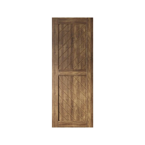 HOMACER XT3 30 in. x 80 in. C-Panel Solid Core Dark Walnut Slanted ...
