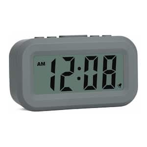 Afoxsos Wooden Digital Alarm Clocks with Large Numbers, Dimmer, Snooze ...