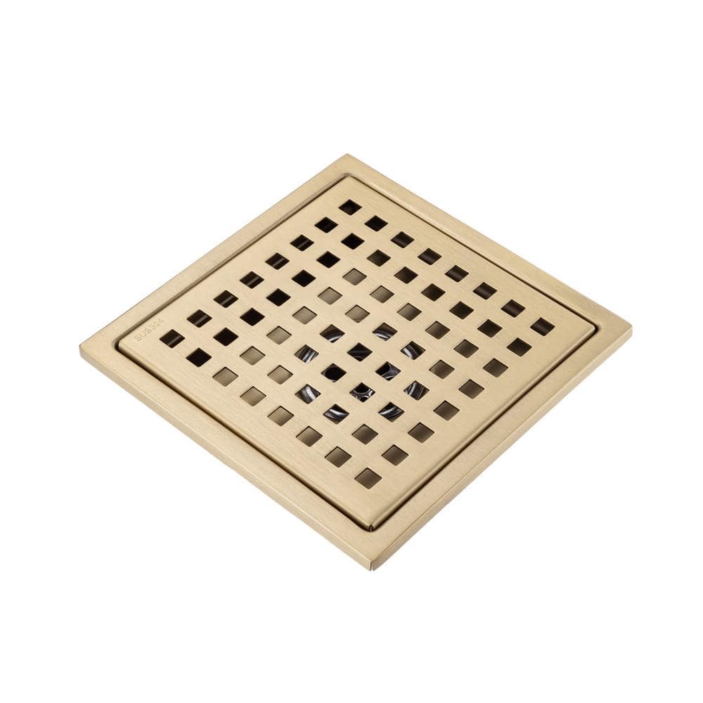 Tahanbath 6 in W x 6 in D Stainless Steel Decorative Drain Cover with ...