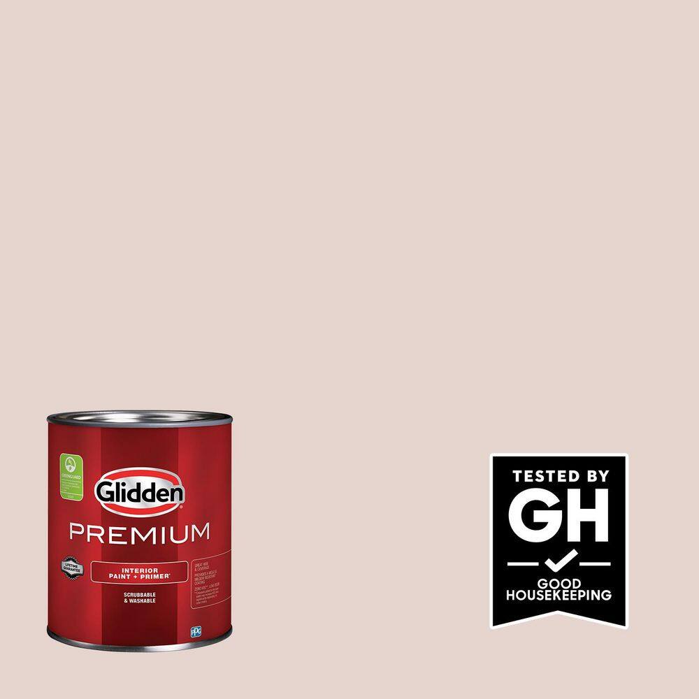Glidden Premium 1 qt. PPG1016-2 Blossom Pink Flat Interior Paint ...