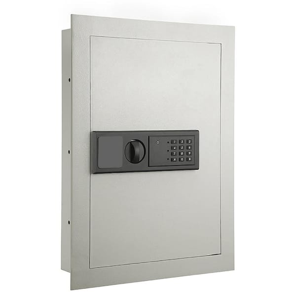0.58 Digital Wall Safe - Electronic Lockbox with Keypad, 2 Manual ...
