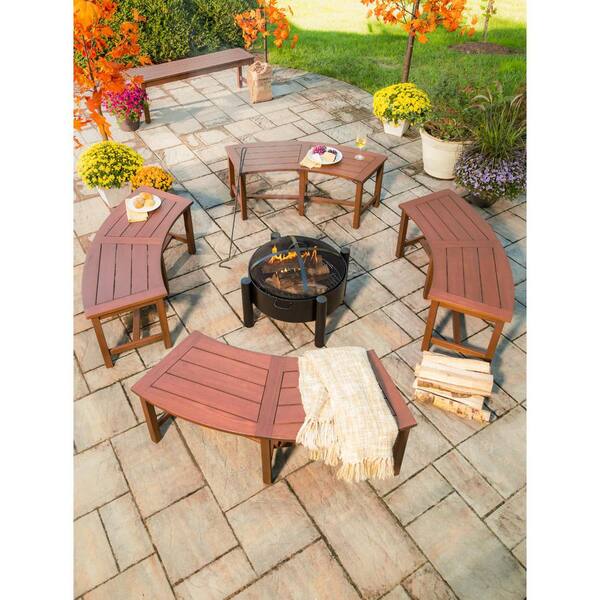 Curved Fire Pit Bench