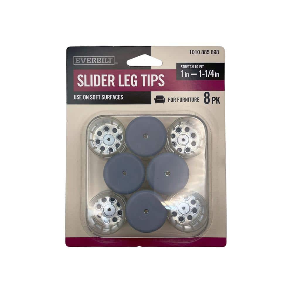 Everbilt 1 in. Clear Round Leg Tip Slider (8-Pack) 41-H1018 - The Home ...