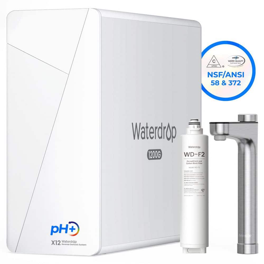 Reviews for Waterdrop X12 Alkaline Mineral pH+ Reverse Osmosis System, NSF/ANSI 58, 372 ...