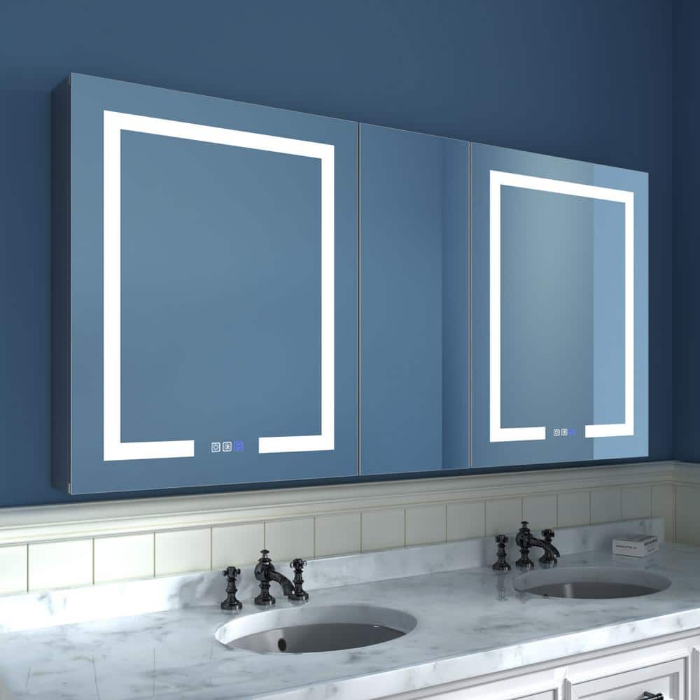 ExBrite 60 in. W x 30 in. H Rectangular Silver Aluminum Recessed ...