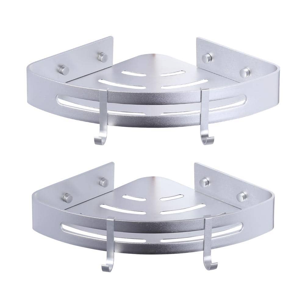 IVIGA Aluminum Corner Shower Caddy, Triangular Shower Basket with 4 ...