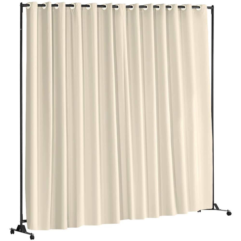 SVOPES Room Divider, 8 x 10 ft. Portable Privacy Screen with Wheels ...