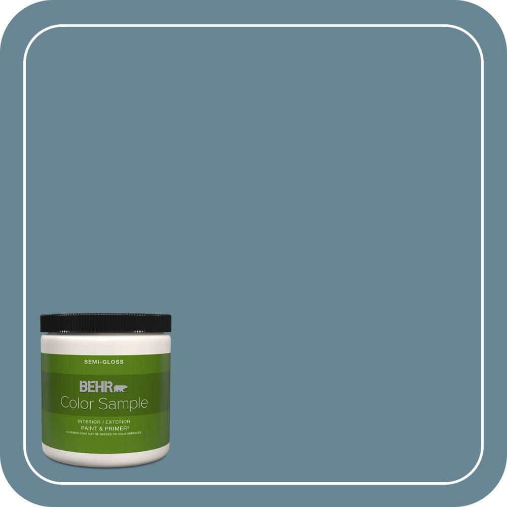 BEHR PREMIUM PLUS 8 oz. #MQ5-60 South Pacific Semi-Gloss Interior ...