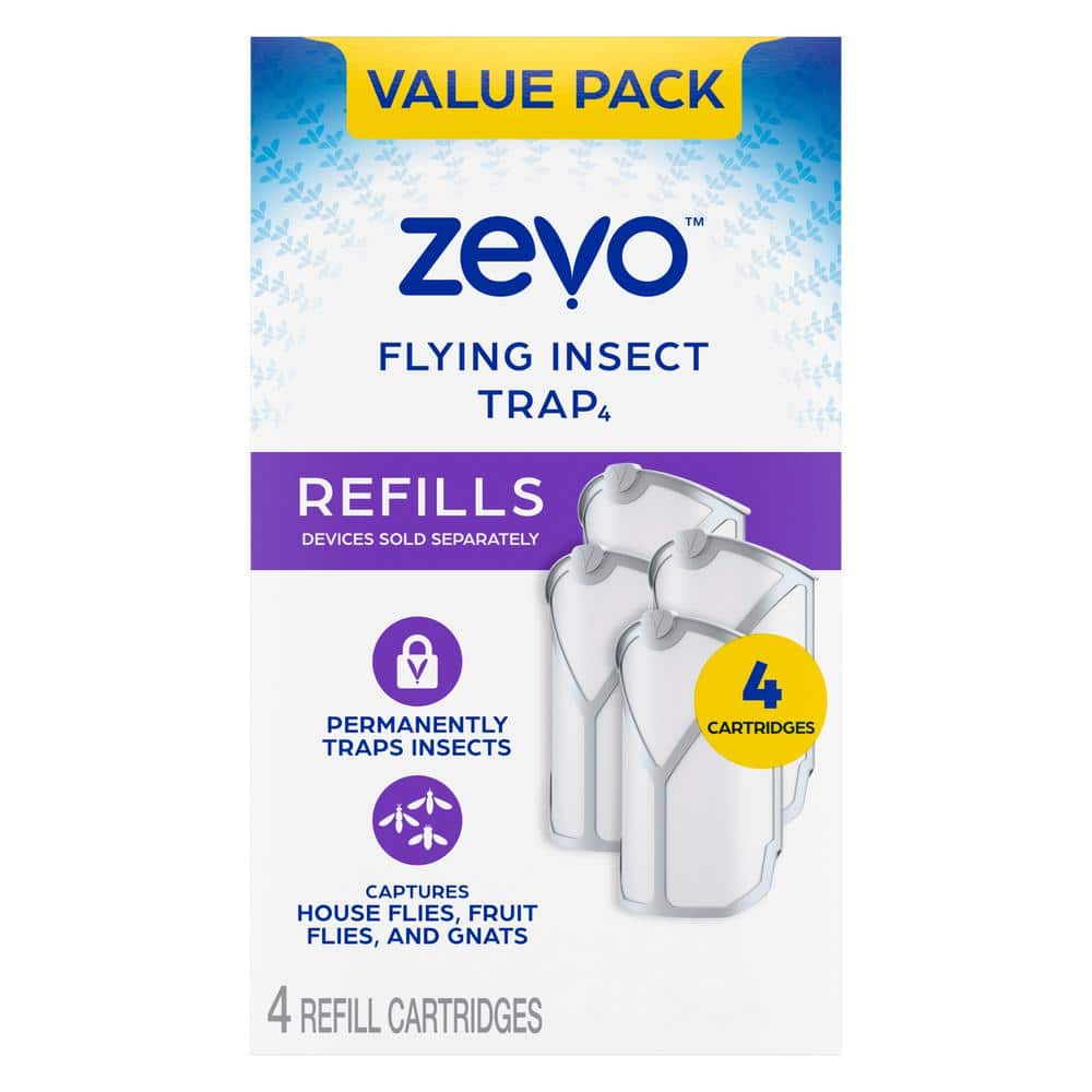 ZEVO Indoor Flying Insect Trap Refill Cartridges Multi-Pack (4-Count ...