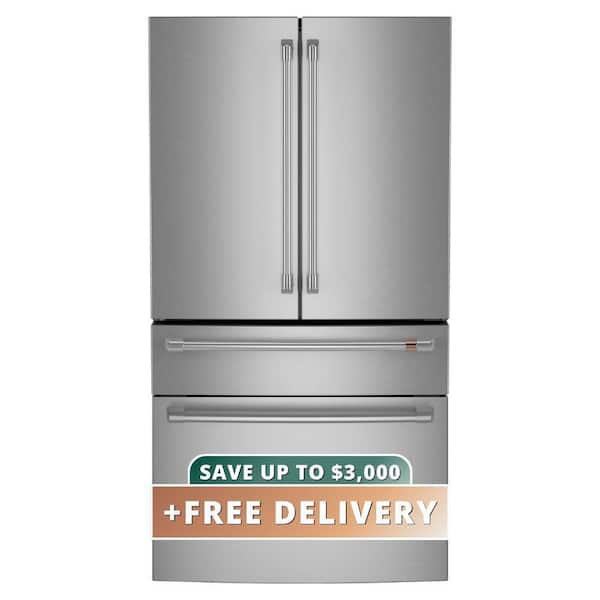 Cafe 36 in. 23.2 cu. ft. Smart Counter-Depth 4-Door French-Door ...